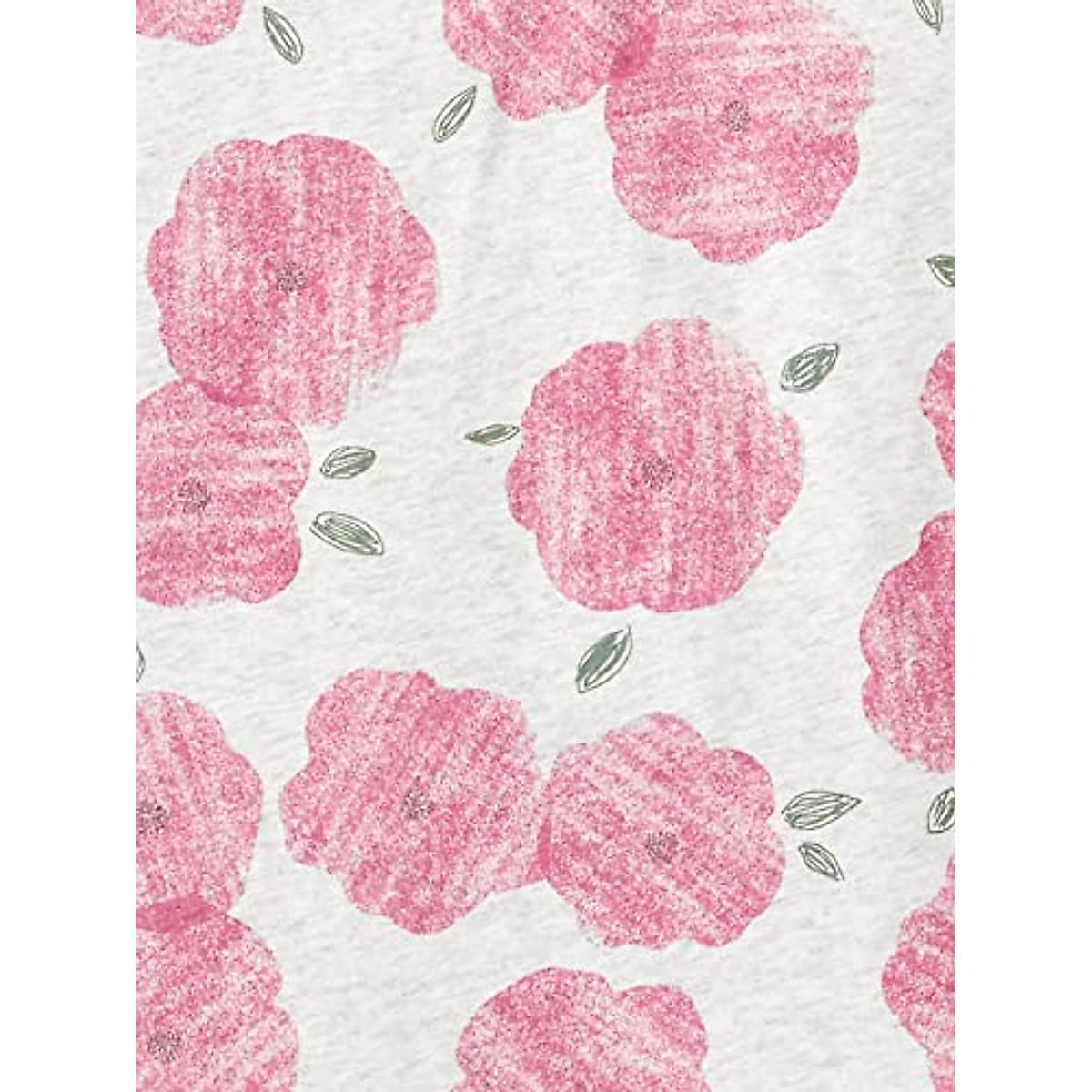 Simple Joys by Carter's Girls' Long-Sleeve Shirts, Pack of 3, Green Dots/Grey Floral/Pink, 8