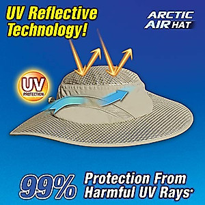 Arctic Air Evaporative Cooling Hat with UV Protection, Sun Hat, Beige
