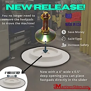 8-ct Machinery Sliders, 10-ton Cap Ea, Compare to Heavy Equipment Machine Moving Dolly, Skates, (4-Multirectional + 4 Single Direction Set)