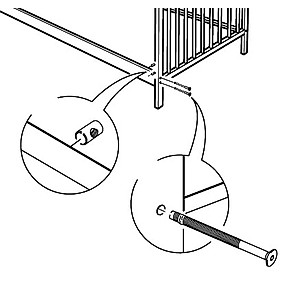 cSeao Crib Screws Hardware Replacement Kit, 18-Set M6x40mm/ 50mm/ 60mm/ 70mm/ 80mm Hex Drive Socket Cap Screws Barrel Nuts Assortment Kit for Beds Headboards Chairs Furniture