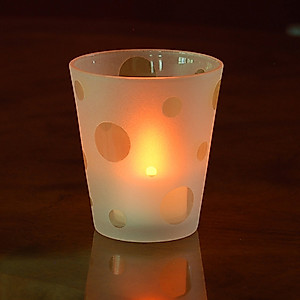 LumaBase Battery Operated Tea Light Candles, Purple - Set of 12