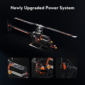 OMPHOBBY M2 EVO Ready to Fly 3D RC Helicopter Outdoor, 6CH Remote Control Helicopters for Adults, Compatible with RadioMater Zorro Transmitter Red