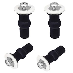 SelfTek 4 Pack Hinge Bolt Screws Toilet Seat Fixings Fix Expanding Rubber Top Nuts Screws Mount Seat Hardware Replacement Parts Kit