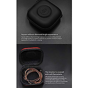 KZ Earphone Case Zipper Headphone Bag USB Cable Accessories Pouch for KZ ZS10 Pro ZSN ED9 ZST Protective Storage Portable Earbuds Carrying Box (Black)