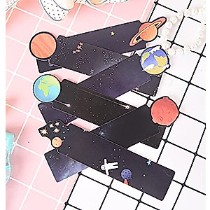 Bookmarks for the Moon and Stars Planet Earth Rocket Spaceship Astronaut Pack of 30