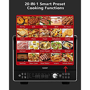 Nuwave TODD ENGLISH iQ360 Digital Smart Oven, 20-in-1 Convection Infrared Grill Griddle Combo, 34-Qt Mega Capacity, 1800 Watts, Adjustable Triple Surround Heat Zones, Smart Thermometer, WIFI Enabled