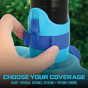 Aqua Joe AJ-MSSBM 4-Pattern Gear Drive Sprinkler w/Lie-Flat Metal Base for Any Landscape