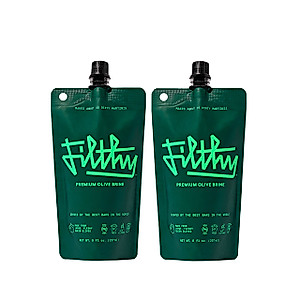 Filthy Olive Brine for Cocktails, 8 Oz Pouch, 2 Pack