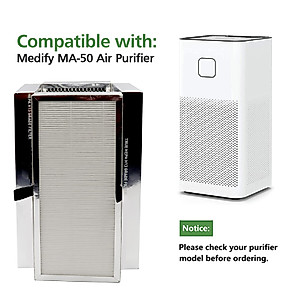KESPURUI MA50 Replacement Filter, Activated Carbon 3 in 1 Replacement Filter H13 HEPA Pre-Filter Compatible with MA-50