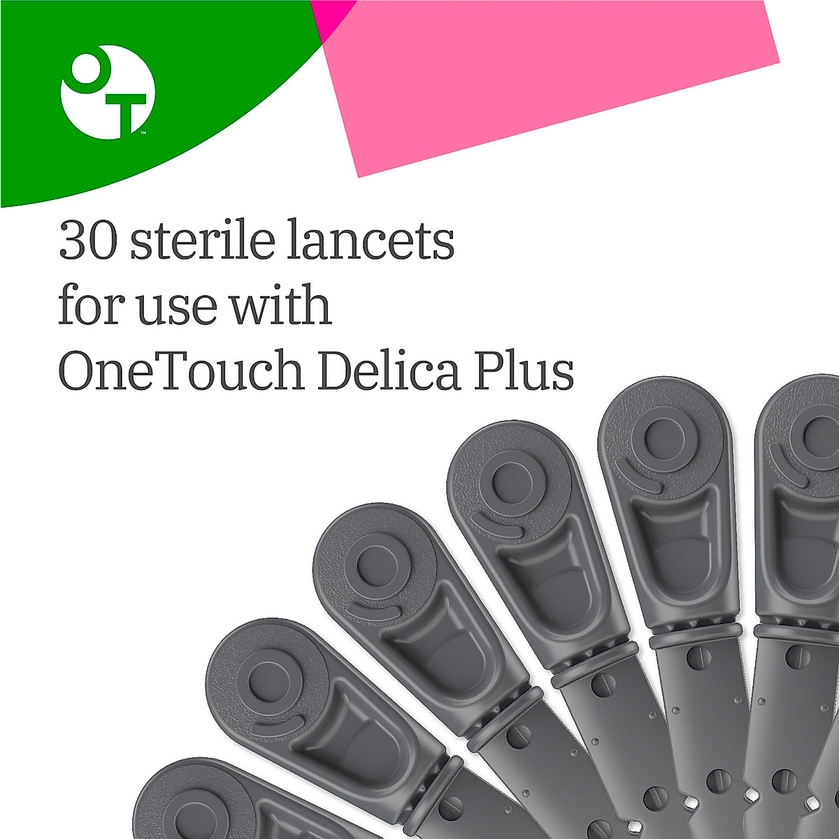 OneTouch Delica Plus Lancets and OneTouch Verio Test Strips Bundle | Includes 30 Test Strips & 30 Lancets | Fine 30-Gauge Lancets for Diabetes Testing | Diabetic Supplies for Blood Sugar Monitor