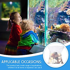 Geiserailie 15 Pieces Aquarium Filter Media Bags 150 μm Fine Filter Bags Mesh Reusable Bags with Zipper for Activated Carbon Resins Filter (Nylon, 5.5 x 7.9 Inch)