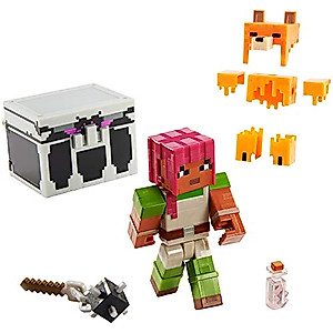 Mattel Minecraft Dungeons Battle Chest with Figure, Weapon and Accessories, Action & Adventure Toy Based on Video Game, For Storytelling Play and Display, Gift for 6 Years Old and Up