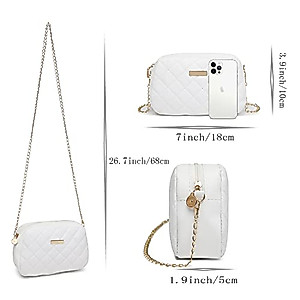 EIMAQ Shoulder Bags Messenger Tote Bag leather Handbag Crossbody Bags Crossover For Women Purses with Strap Stylish Clutch Purse for Women (white)