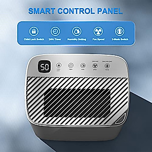 Dehumidifier 3500 Sq. Ft 50 Pint BRITSOU Dehumidifiers for Home Basements Bedroom | Quiet Dehumidifier for Medium to Large Room with Drain Hose | Dry Clothes Mode | Intelligent Humidity Control with Auto Shut Off