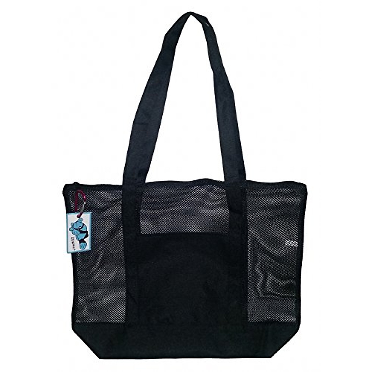Mesh Beach Tote Bag Black - Good for the Beach - 18 in X 18 in X 5.5 In
