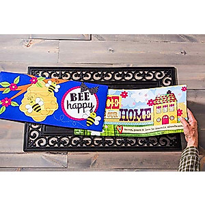 Evergreen Garden Poinsettia Floor Embossed Door Mat, Multicolor