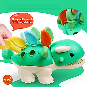 NAODONGLI One Year Old Boys Girls Toys,Montessori Baby Toys Ages12-18,12-24 Months Dinosaur Learning Fine Motor Skills Developmental Toys Prefect Easter Birthday Gift for Kids Toddlers