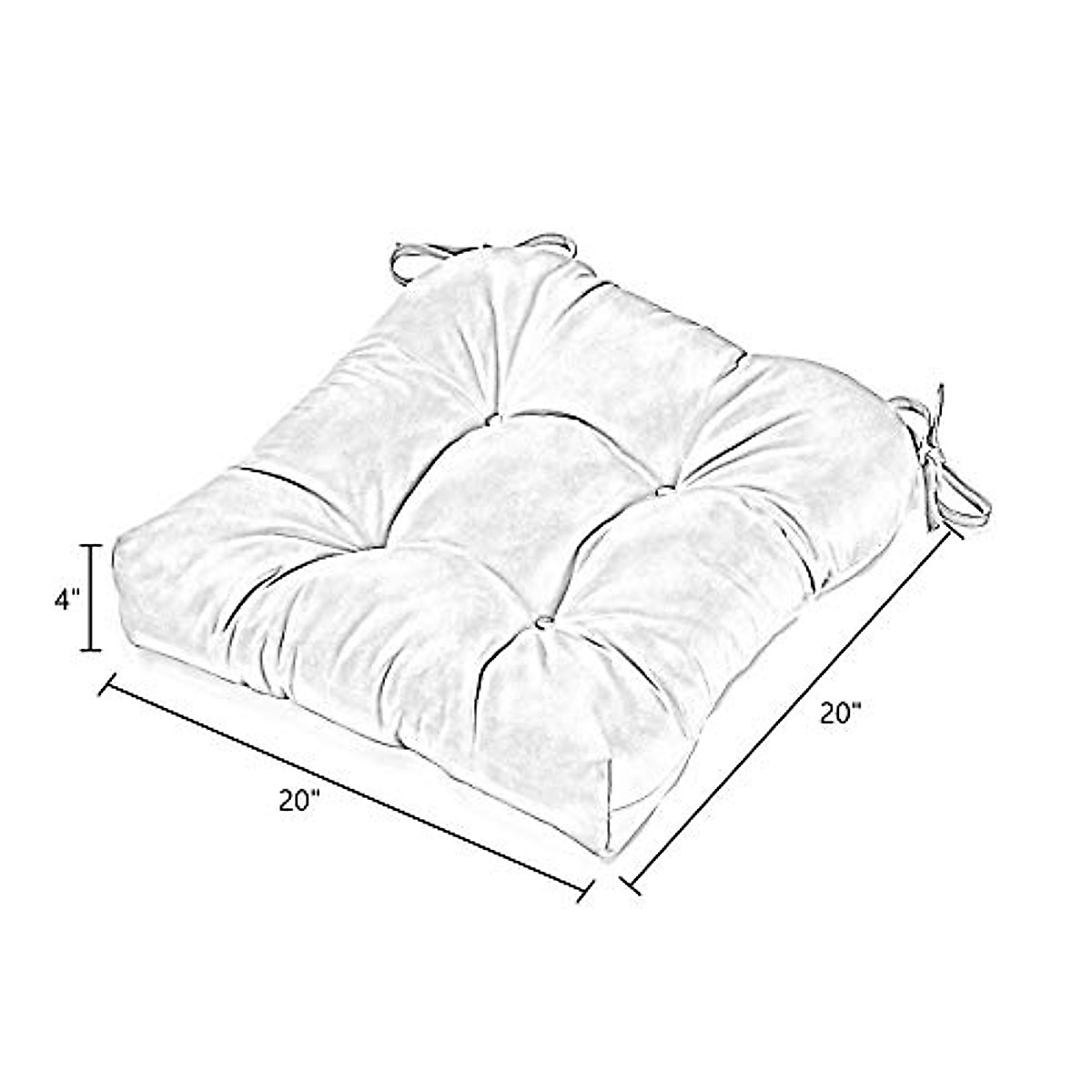 Greendale Home Fashions Square Outdoor Dining Seat Cushion, Set of 2, Espresso Stripe 2 Count