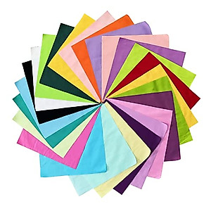 HANPATQUI 200PCS 4 x 4 inch Solid 100% Cotton Fat Quarters Fabric for Sewing and Quilting Bundles Precut Fabric Square for DIY Craft Patchwork