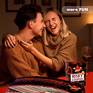 RISKY COUPLES - Super Fun Couples Game for Date Night: 150 Spicy Dares & Questions for Your Partner. Romantic Anniversary & Valentines Gifts. Card Game for Couple