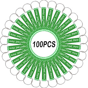 100PCS Custom Personalized Bottle Opener Keychain Bulk Engraved with Logo Text for Men Women,Customized Metal Aluminum Bottle Opener Keychains Wedding Party Favors Gifts