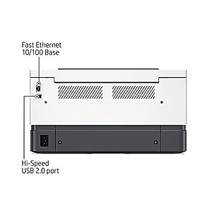 HP Neverstop Laser 1001nw Wireless Monochrome Printer with built-in Ethernet & cartridge-free toner tank, comes with up to 5,000 pages of toner in the box (5HG80A)