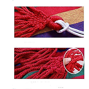 WoneNice Outdoor Double 2 Person Cotton Hammock, Red