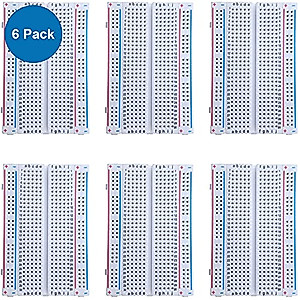 MMOBIEL 6pcs PCB 400 Points Solderless for Prototype Model Compatible with Arduino Home Projects Raspberry Pi 2 3 4 Distribution Connection Block Shield