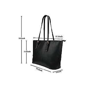 InterestPrint Modern Vintage Antique World Map Leather Tote Shoulder Bags Handbags for Women