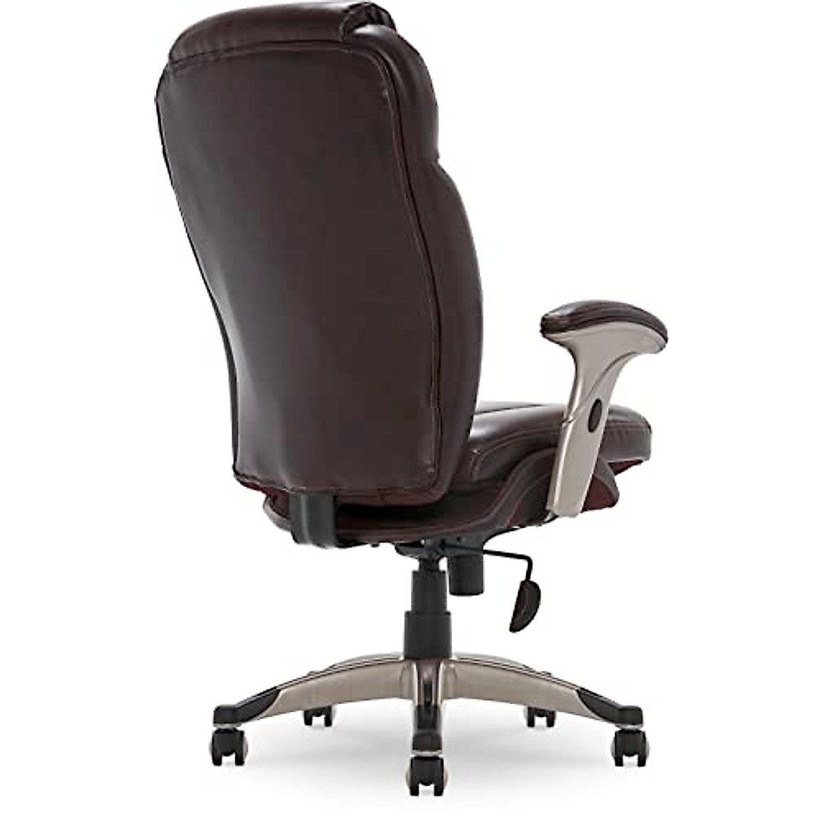 Serta Ergonomic Executive Office Chair Motion Technology Adjustable Mid Back Design with Lumbar Support, Brown Bonded Leather