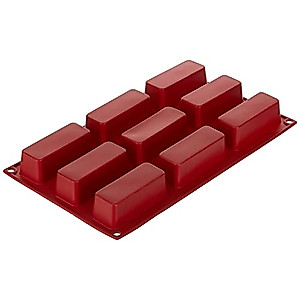 Silicone Molds [Twinkie, 9 Cup] Cupcake Baking Pan - Free Paper Muffin Cups - Non Stick, BPA Free, 100% Silicon & Dishwasher Safe Silicon Bakeware Tin - Kitchen Rubber Tray & Soap Molds