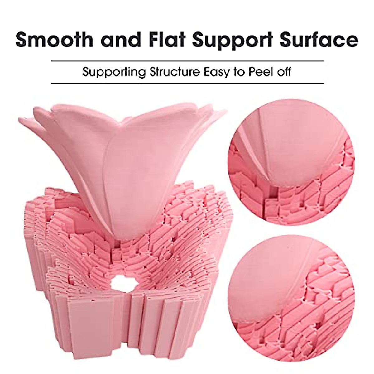 eSUN Matte PLA Filament 1.75mm, Low Density Matte 3D Printer PLA Filament, 1KG Spool 3D Printing Filament for 3D Printers, Peach Pink