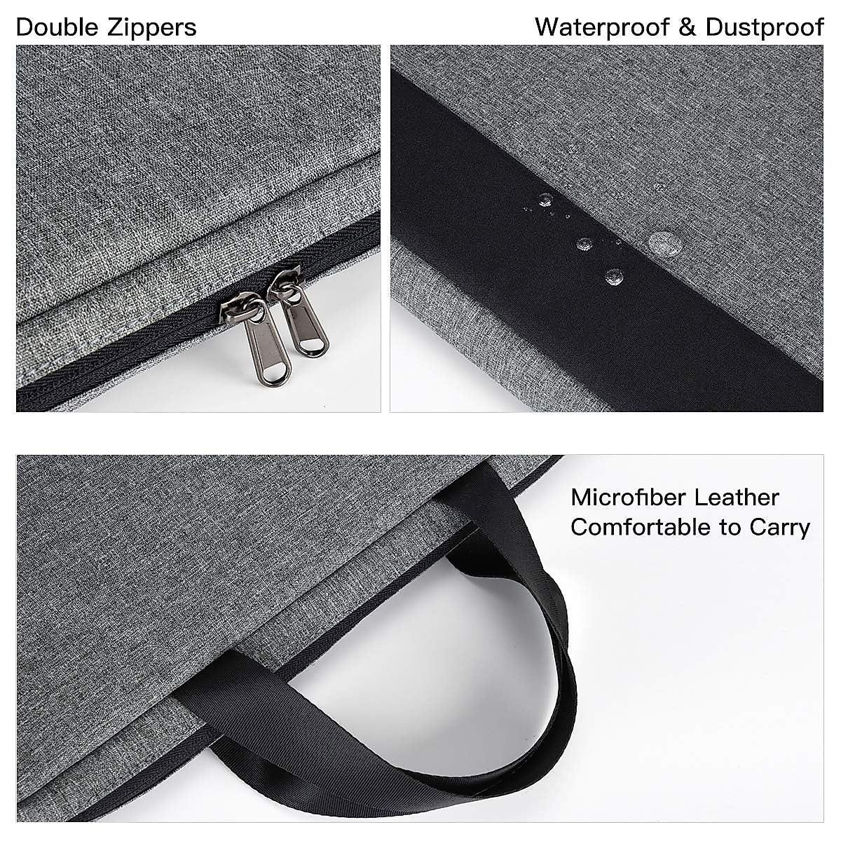 17-17.3 Inch Laptop Bag, Men Women TSA Briefcase with Organizer for HP Envy 17 17t/Pavilion 17, Dell Inspiron 17/G3 G7 17.3, Ideapad 330 L340 17.3, Acer Aspire 17.3, ROG MSI GS75 17.3 Case, Gray