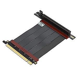 LINKUP - Ultra PCIe 4.0 X16 Riser Cable [RTX4090 RX6950XT x570 B550 Z690 Tested] Shielded High-Speed Vertical Mount Gaming PCI Express Gen4┃Universal 90 Degree Socket {10cm / 3.9"} 3.0 Gen3 Compatible