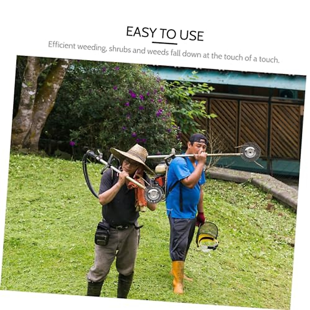 HANABASS 1 Set 8 Wire Wheel Weeding Grass Trimmer Head Wire Grinder Brush Head Corded Lawn Mower Weeding Cutter Trimmer Head White to Rotate Carbon Steel Wire Wired Thread Cutting