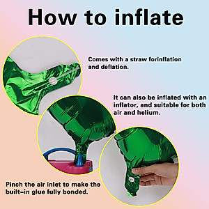 40 Inch Large Green Number 6 Balloon Extra Big Jumbo Mylar Foil Helium Balloons for 6 Year old Birthday Party Celebration Decors Graduations Wedding Anniversary Baby Shower Supply Engagement