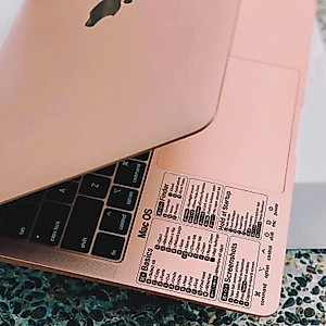 2 Pieces Mac OS Shortcuts Sticker (M1+Intel), Laptop Keyboard Shortcuts Stickers for MacBook, Compatible with 13-16 Inch MacBook Air/Pro (2 Pieces)