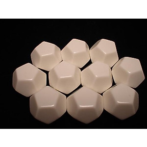 Chessex Special Dice: White Opaque Blank d12 (10)