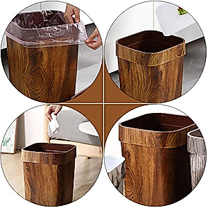 STOBAZA 1pc Dorm Bedroom for Bin Practical Counter Bathrooms Rooms Marble Home Farmhouse Pail Rubbish Siimulation Can: Basket Fashion Grain Modern Pattern Wastebasket, Xcm