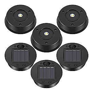 Solar Light Replacement Part 2 Pack /4 Pack Solar Panel Lantern Lid Lights, Lantern Light Replacement, Outdoor Solar Replacement Parts for Outdoor Hanging Solar Lanterns Garden Patio Decor(6pcs)