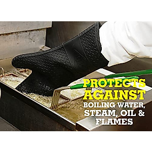 RITZ Food Service RZS685BK17 Silicone Oven Mitt, 685-Degree Heat Threshold, 17-Inch, Black