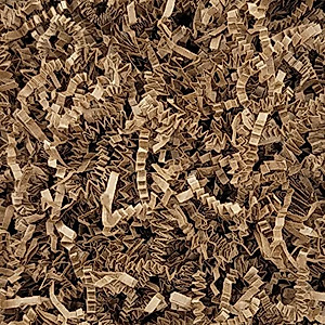 1/2lb Kraft Crinkle Cut Paper Shred Filler in Resealable Bag. Great for Gift Basket, Wrapping, Cushion, Packing. AtoZ