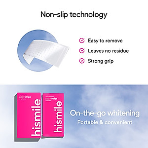 Hismile Teeth Whitening Strips for Sensitive Teeth, Peroxide Free, Dental White Strips Kit, 28 Strips, 14 Treatments