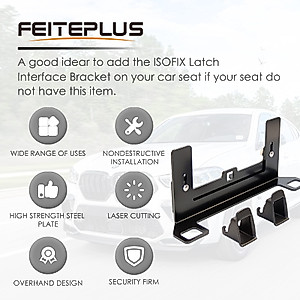 Universal Car Seat ISOFIX Latch Interface Bracket Mounting for Baby Safety Chair (Guide Groove Free Send)