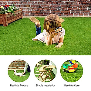 Cocoarm Artificial Grass Turf Lawn, Synthetic Artificial Grass Mat Turf Lawn Garden Micro Landscape Ornament Dollhouse Grass Home Decor for Indoor and Outdoor Use, Non Toxic for Pet, 12 x 12inch