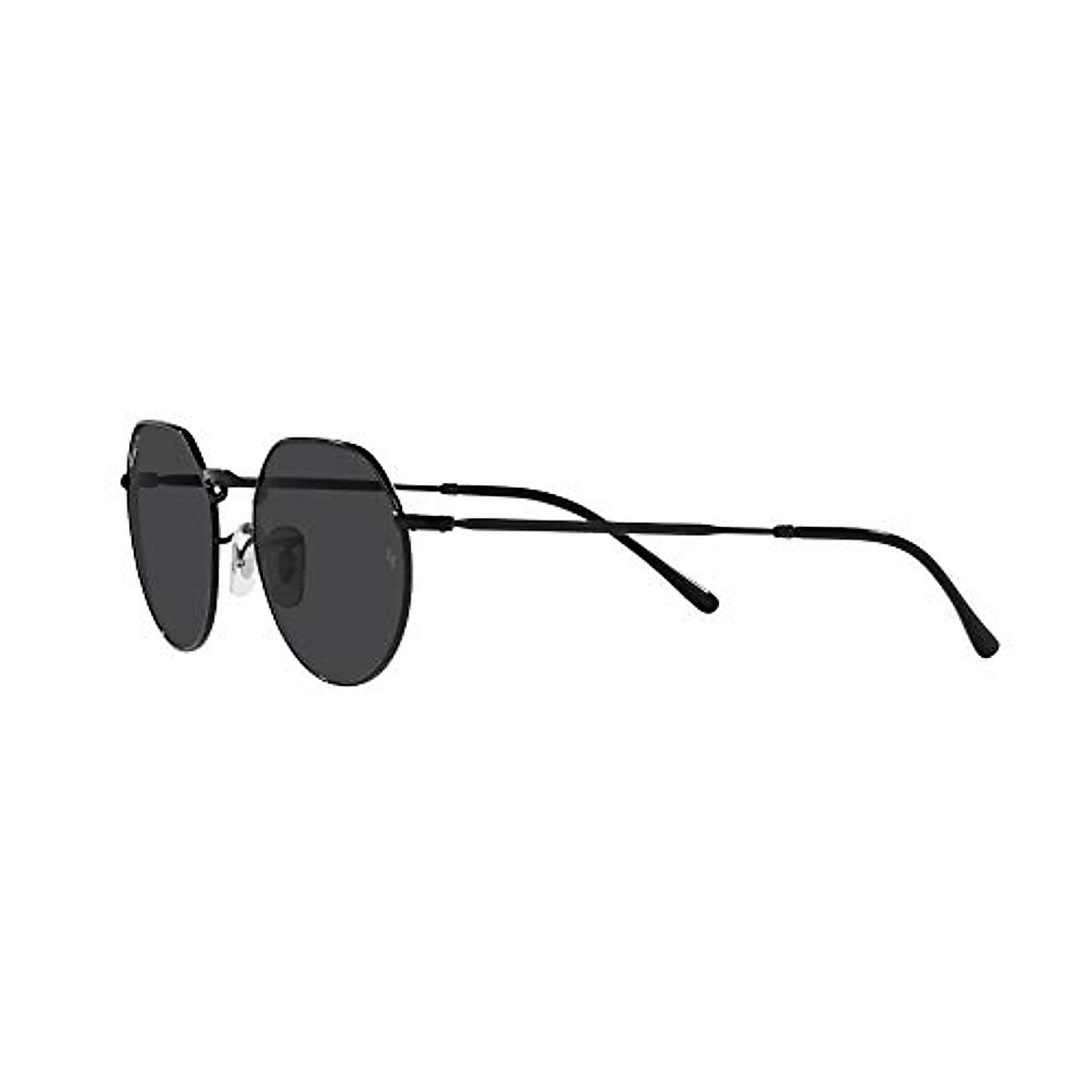 Ray-Ban RB3565 Jack Round Sunglasses, Black/Polarized Black, 53 mm