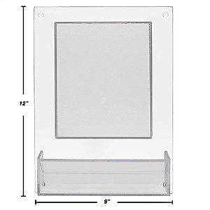 Srenta 9” Clear Acrylic Cheese And Cracker Server And Holder Tray|12” Wide Food Display Stand |Shatterproof | Unbreakable | Reusable |Indoor or Outdoor Serving Tool For Home, Wedding Events, Parties