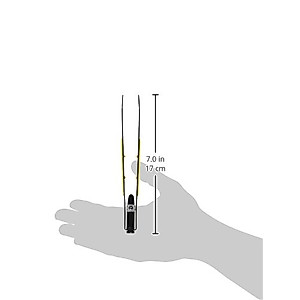 General Tools 70408 Bent Tip Lighted Tweezers