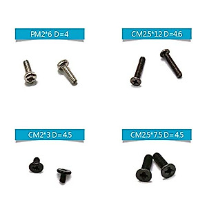 LXBO-FF 320Pcs/Set Laptop Computer Notebook Screws Kit Assemble Fastening Flat Head Black Repair Case for IBM Dell Lenovo Samsung