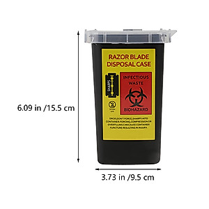 Lurrose Waste Blades Cases 2Pcs Blade Disposal Case Blade Dispenser Case Safe Razor Storage Bank Razor Holder Organizer Waste Blade Container for Used Safety Blades Razors Barbershop Supplies